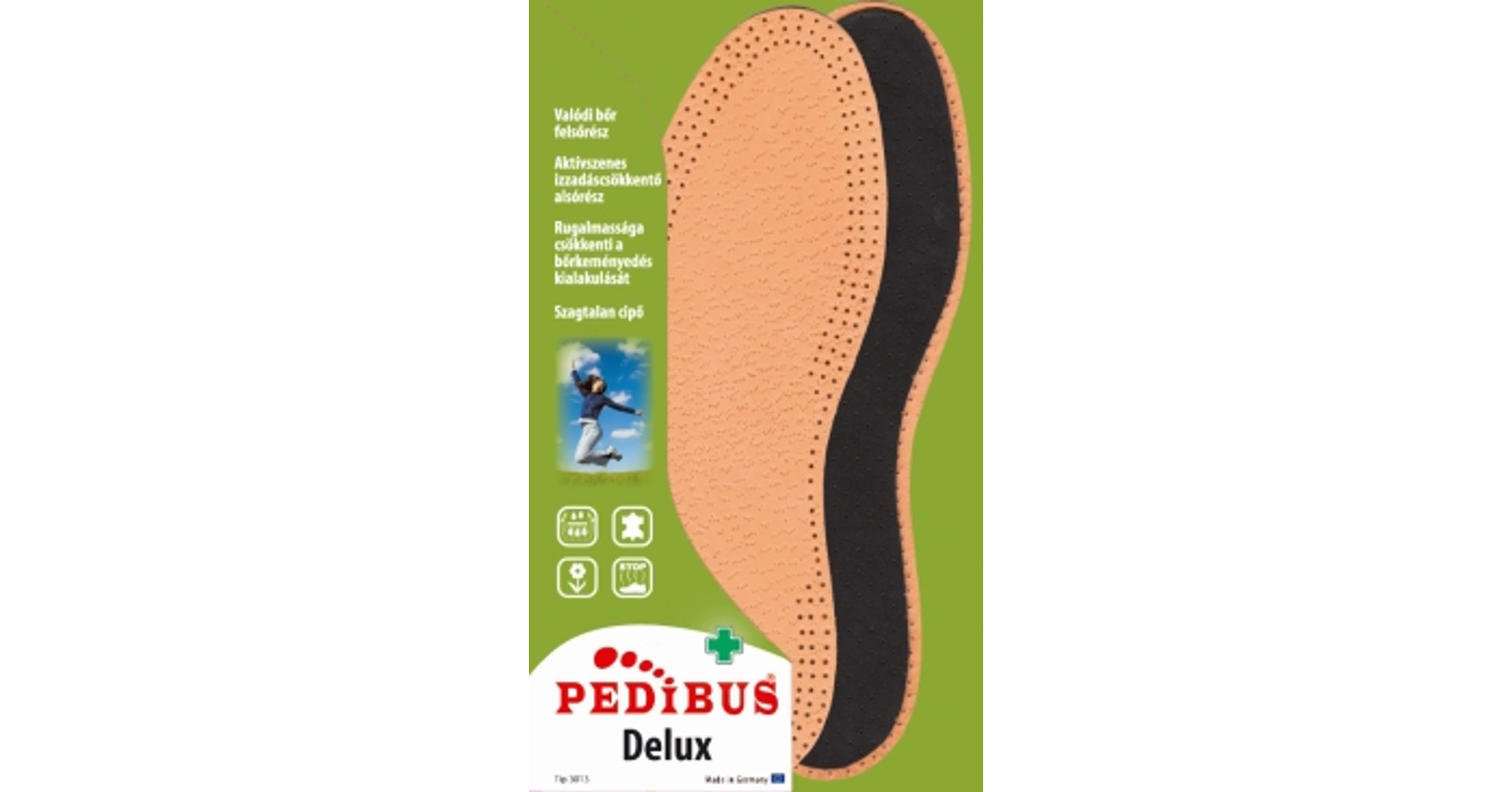 Pedibus Delux valódi bőr talpbetét